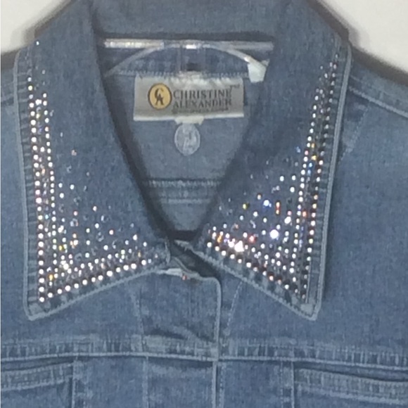 Christine Alexander | Jackets & Coats | Swarovski Crystal Scatter Denim ...